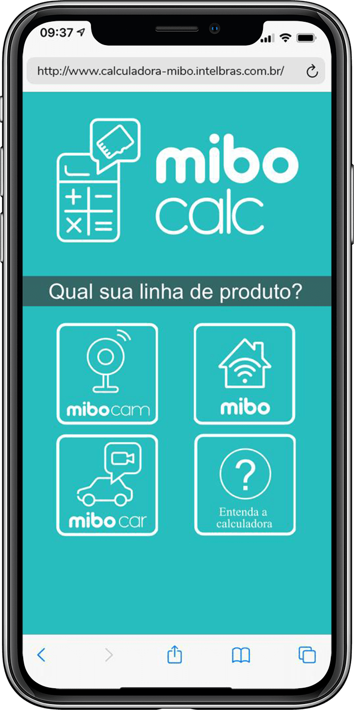 Software to calculate the memory card Mibo Calc | Intelbras