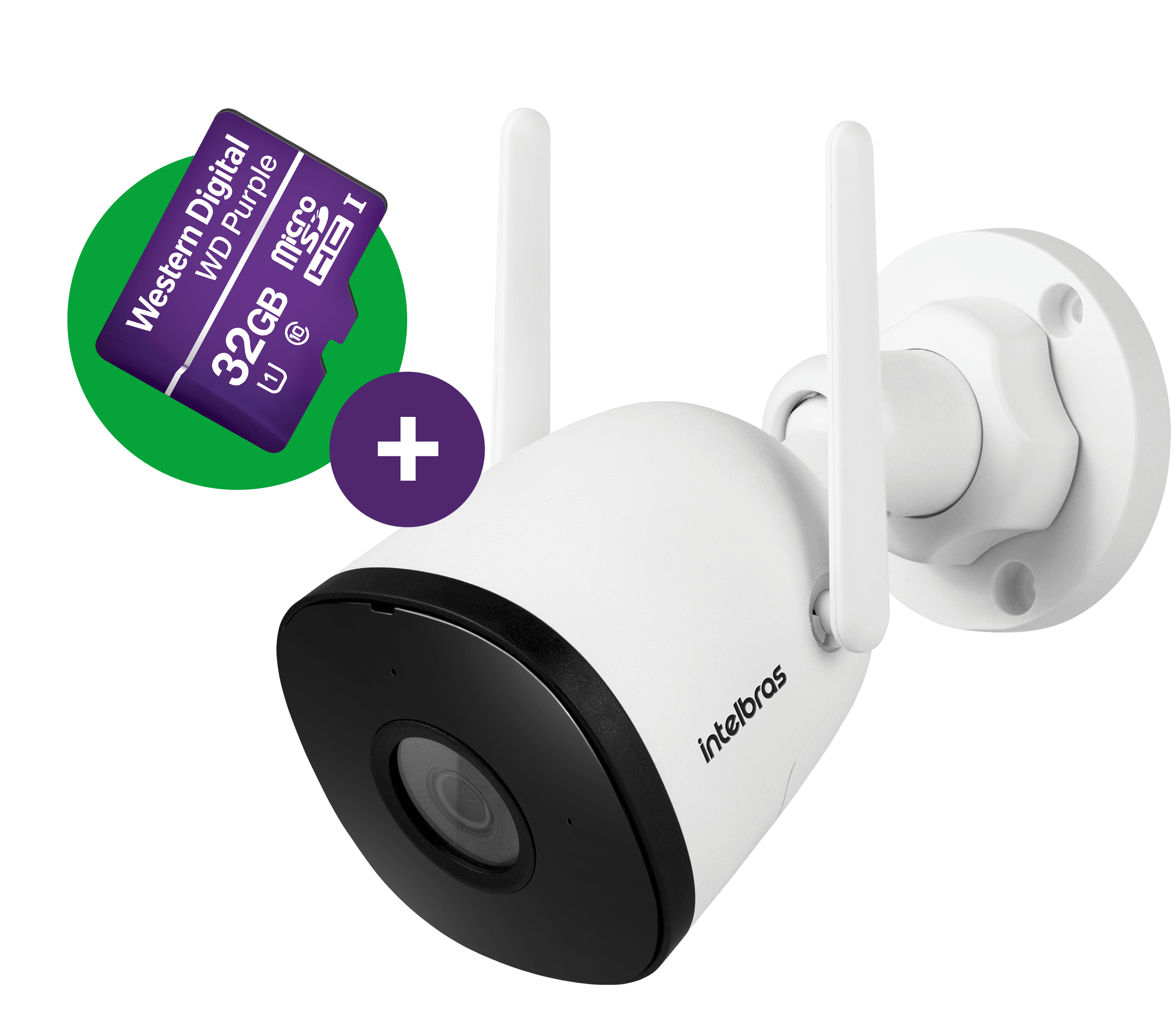 Câmera externa Wi-Fi iM5 S + micro-SD 32 GB | Intelbras