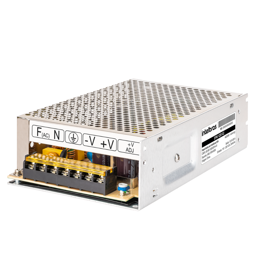 AC/DC 12.8V 20A metallic power supply EFM 1220 G2 | Intelbras