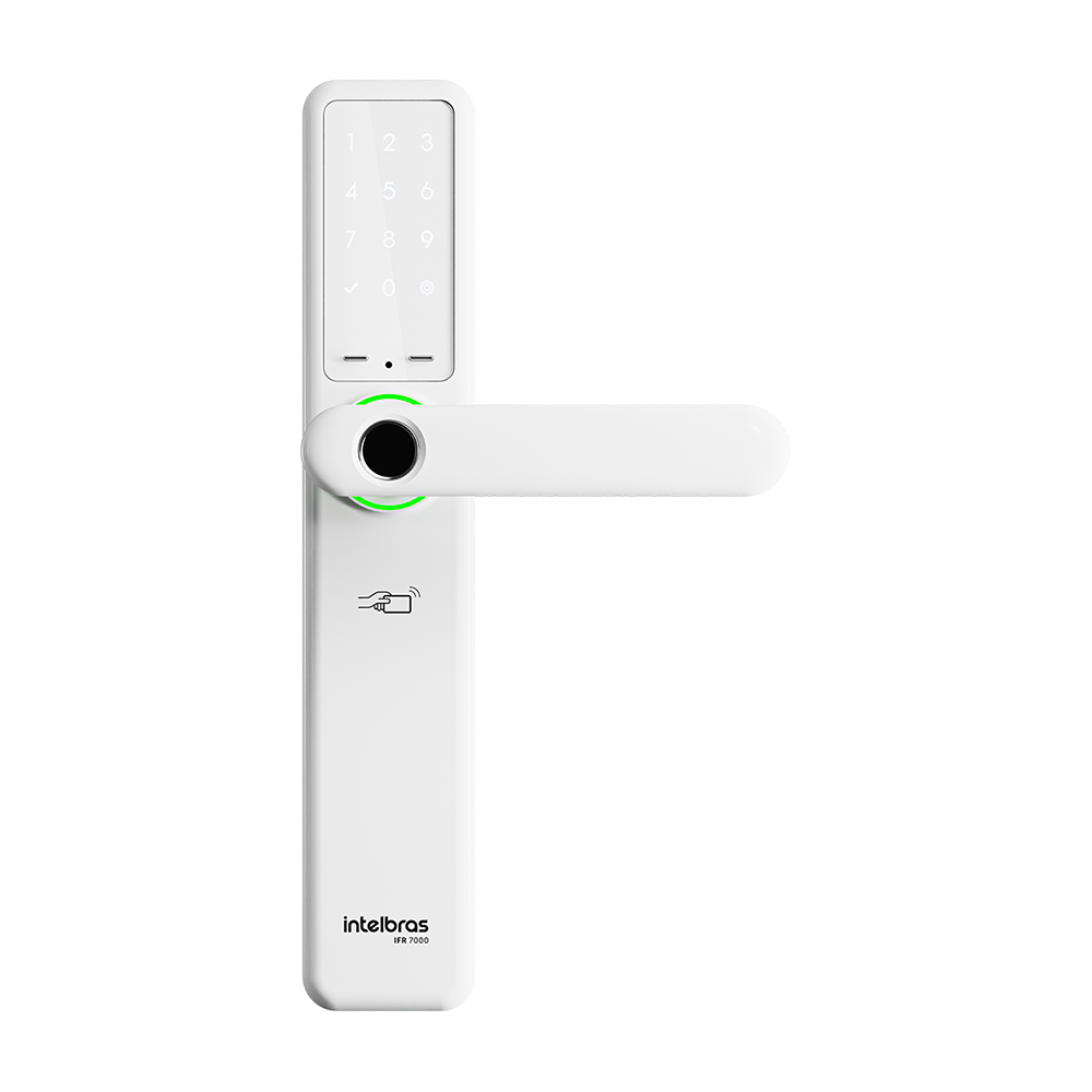 Fechadura Smart de embutir com maçaneta IFR 7000 BRANCA | Intelbras
