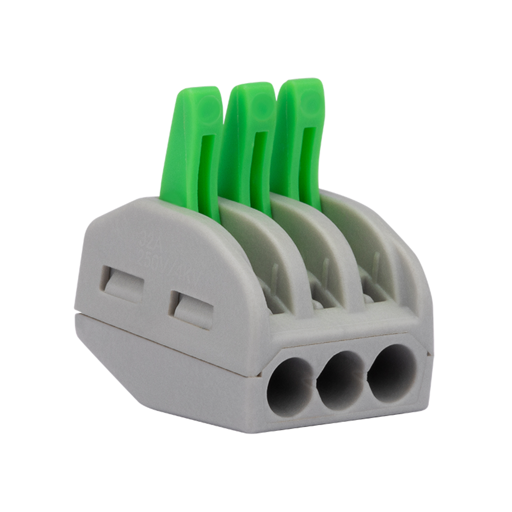 Conector para fios 4 mm² Conex 1000 Clip 3 vias | Intelbras