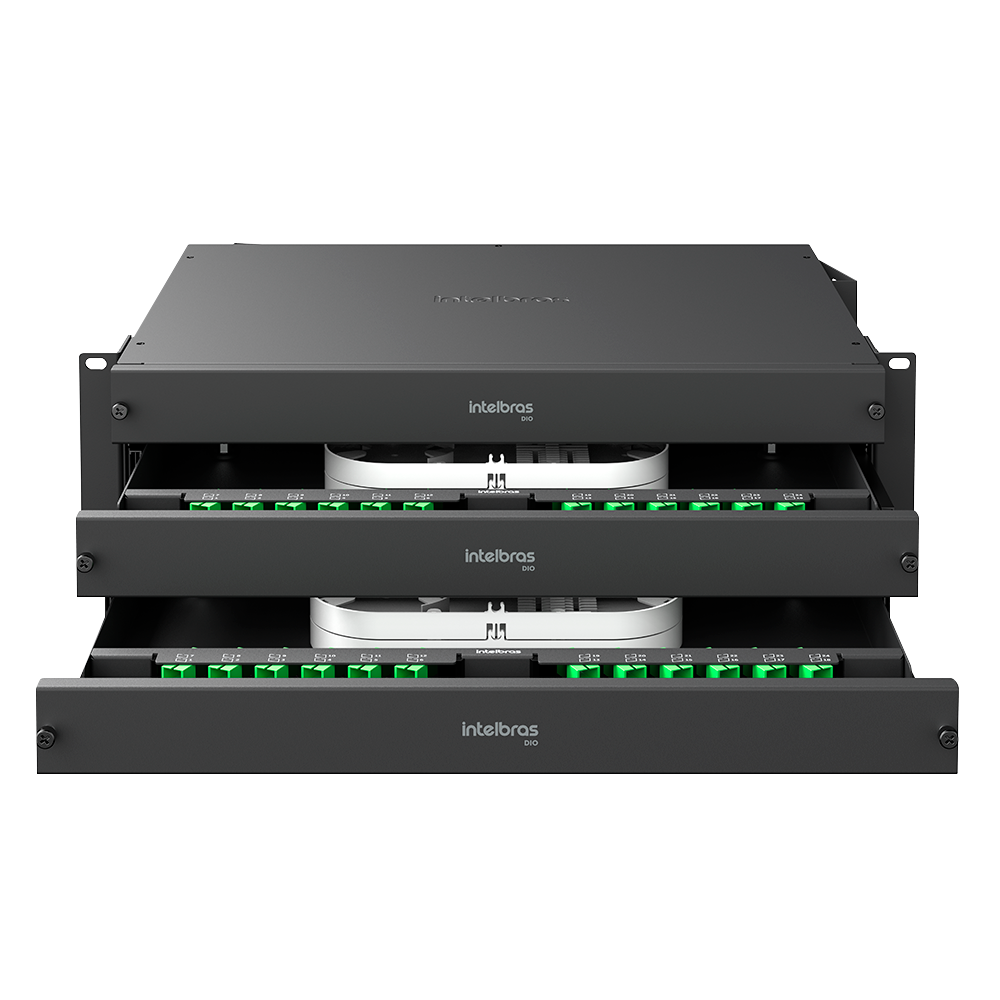 Internal optical distributor with sliding tray DIO 72FO D | Intelbras