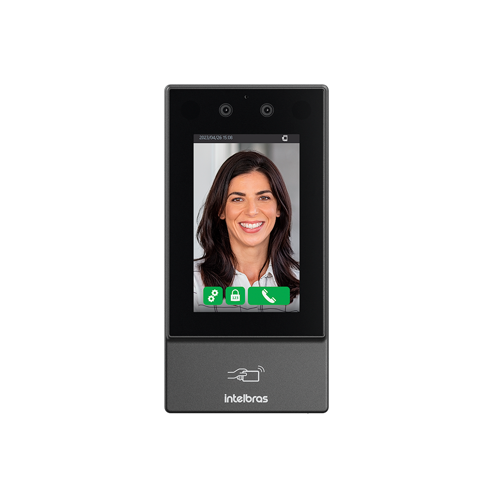 Controlador de acesso facial com biometria digital SS 3542 MF | Intelbras