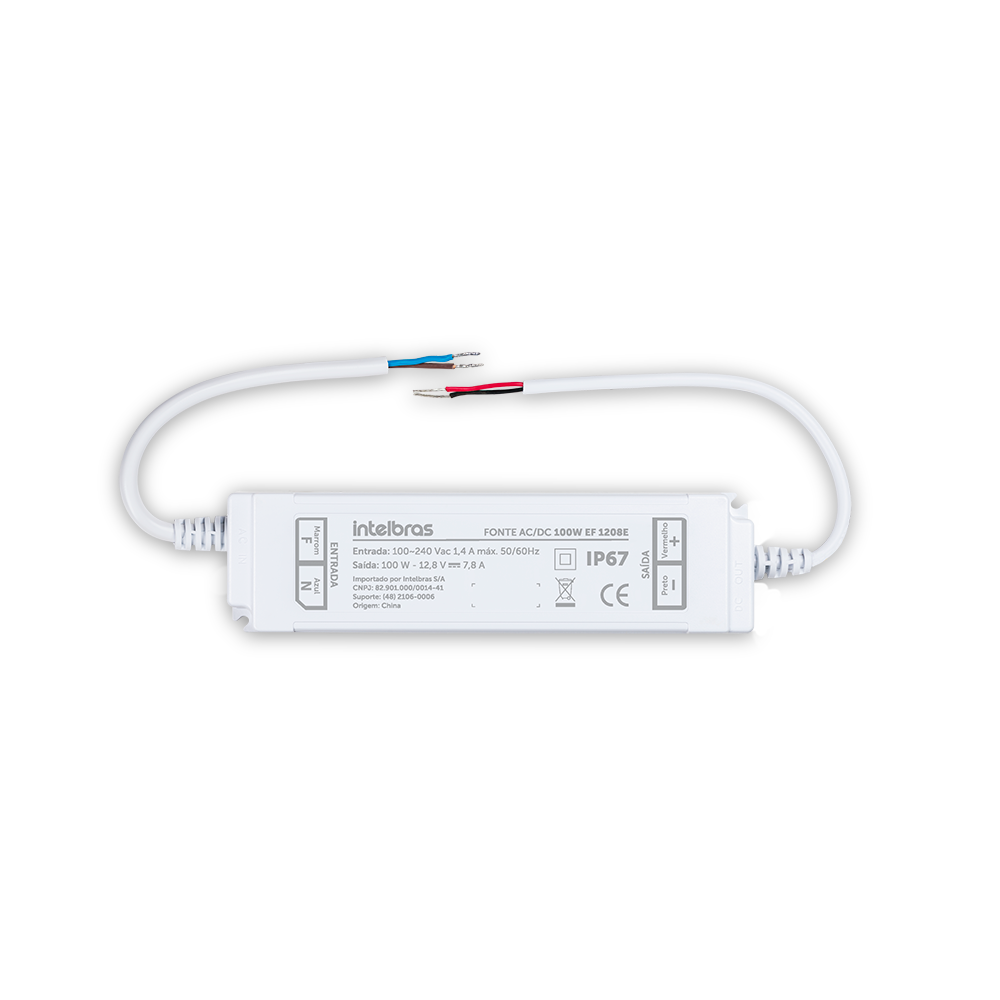 Power Supply 12.8V 100W IP67 EF 1208E | Intelbras